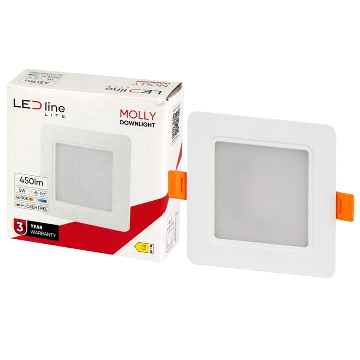 Panel LED 5W 500lm 4000K Downlight MOLLY kwadrat LED Line