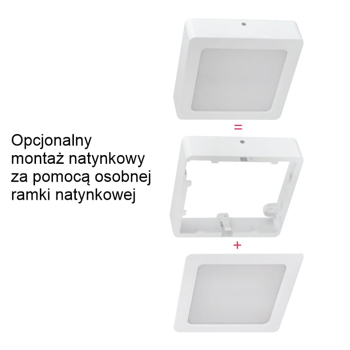 Panel LED 5W 500lm 4000K Downlight MOLLY kwadrat LED Line